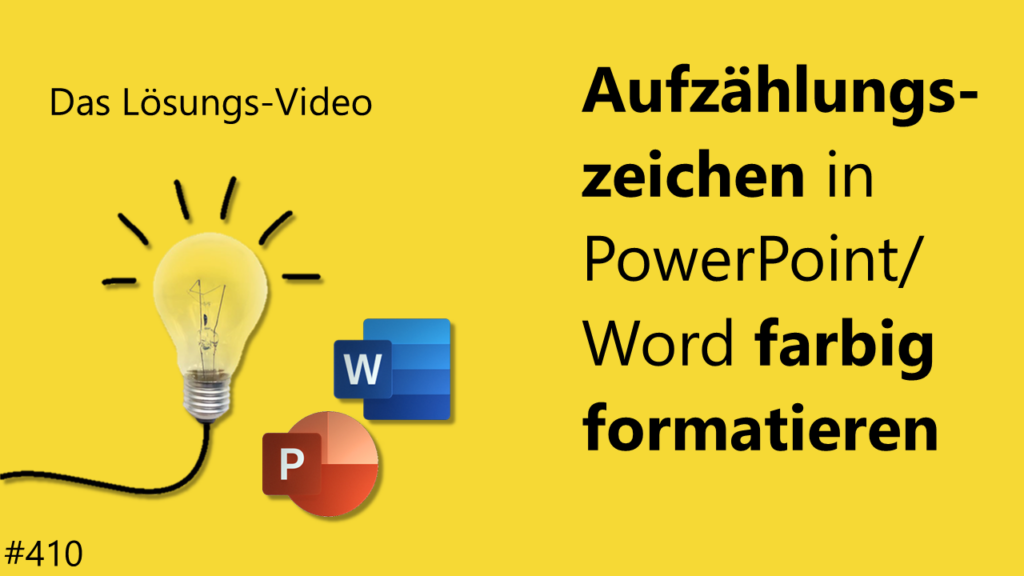 Aufzählungszeichen in PowerPoint/Word farbig formatieren - Team Hahner®