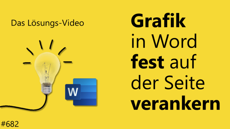 Grafik in Word fest auf der Seite verankern - Team Hahner®